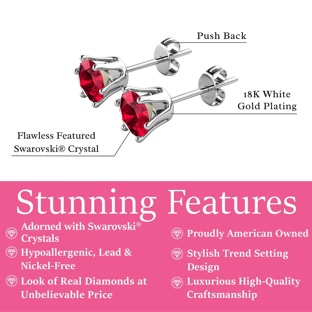 Buy June Birthstone Alexandrite Stud Earrings | 1 ct Swarovski Crystal